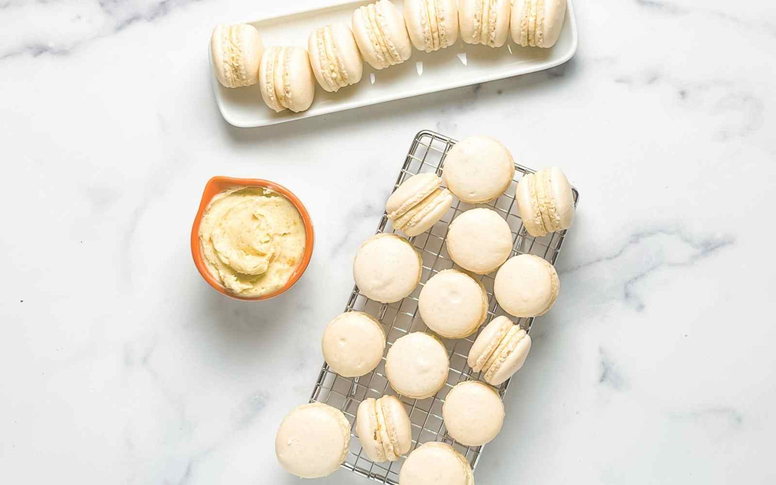 Cardamom Macarons with Vanilla and Orange Buttercream